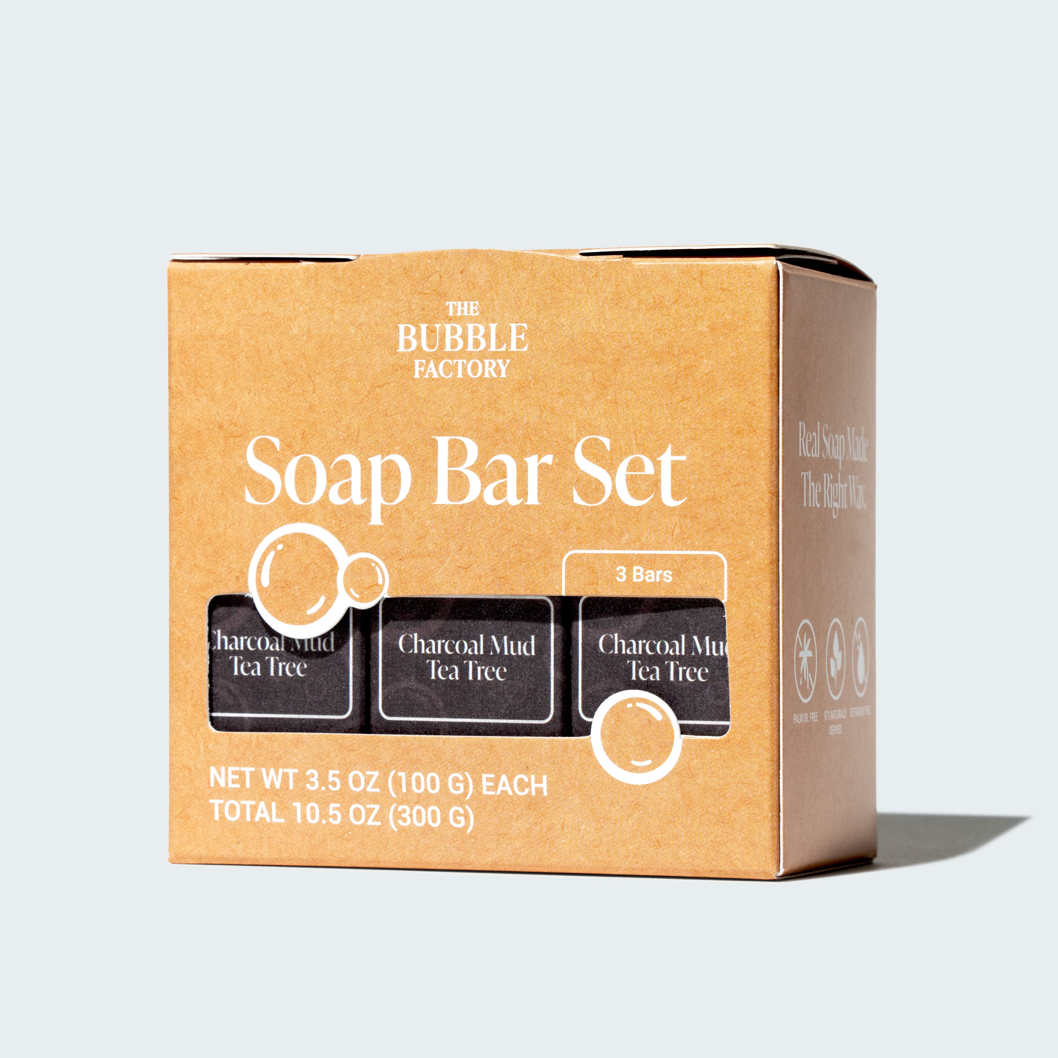 Charcoal Mud Tea Tree Natural Essential Oil Soap Bar – The Bubble Factory