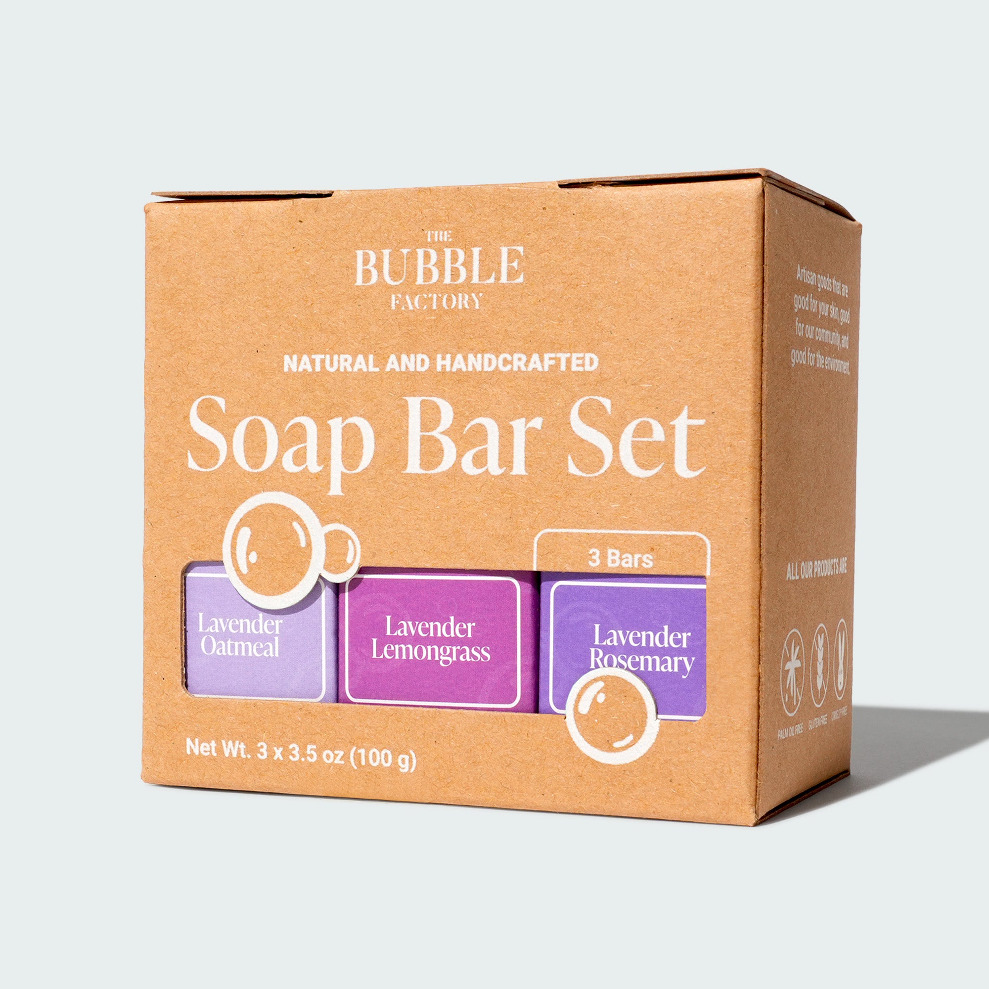 The Lavender Natural Soap Variety Set – The Bubble Factory